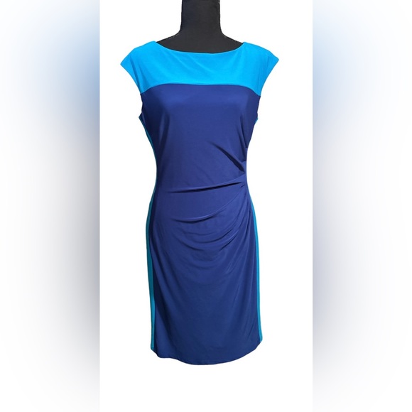 Chaps | Dresses | Chaps By Ralph Lauren Slimming Color Block Dress ...